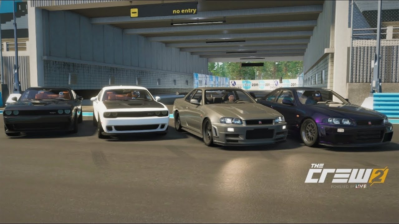 The Crew 2 | R34s vs Hellcats - 662HP Nismo R34 GTR Build | Highway ...