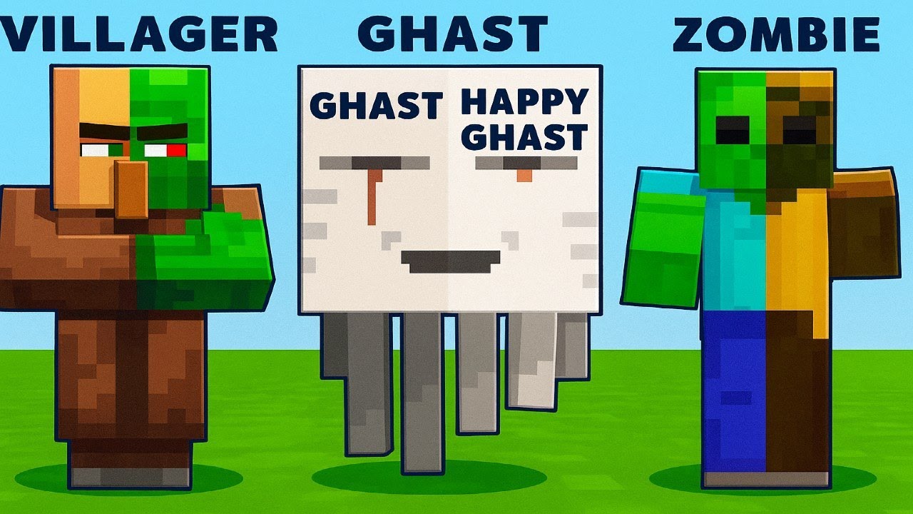 All Minecraft Mob Transformations in One Video - YouTube