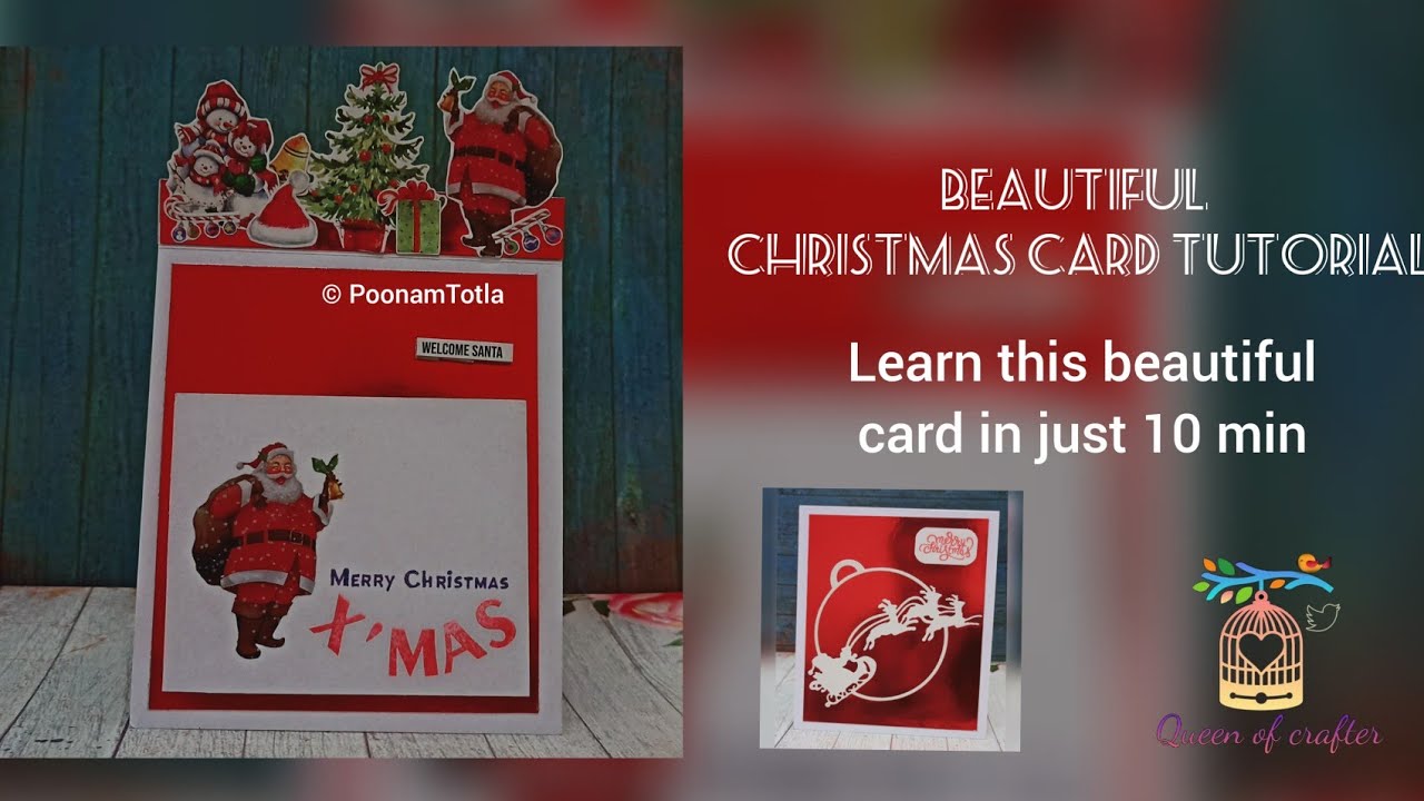 Christmas Special Inside out card || Tutorial on how to make inside out ...