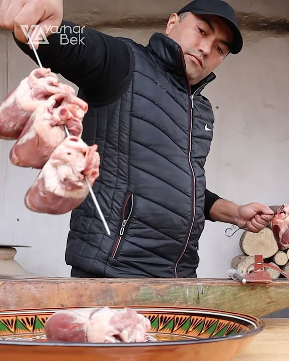 Готовим шашлык из баранье сердце | YasharBek #cooking #yasharbek - YouTube