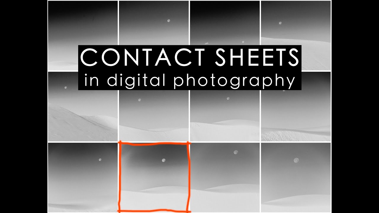 Contact sheets in digital photography - YouTube