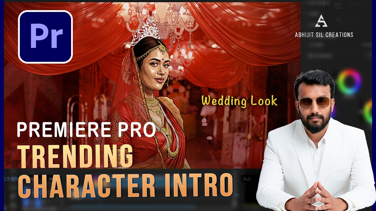 Trending AI Character Intro Video Editing 2026 on Wedding in Premiere ...