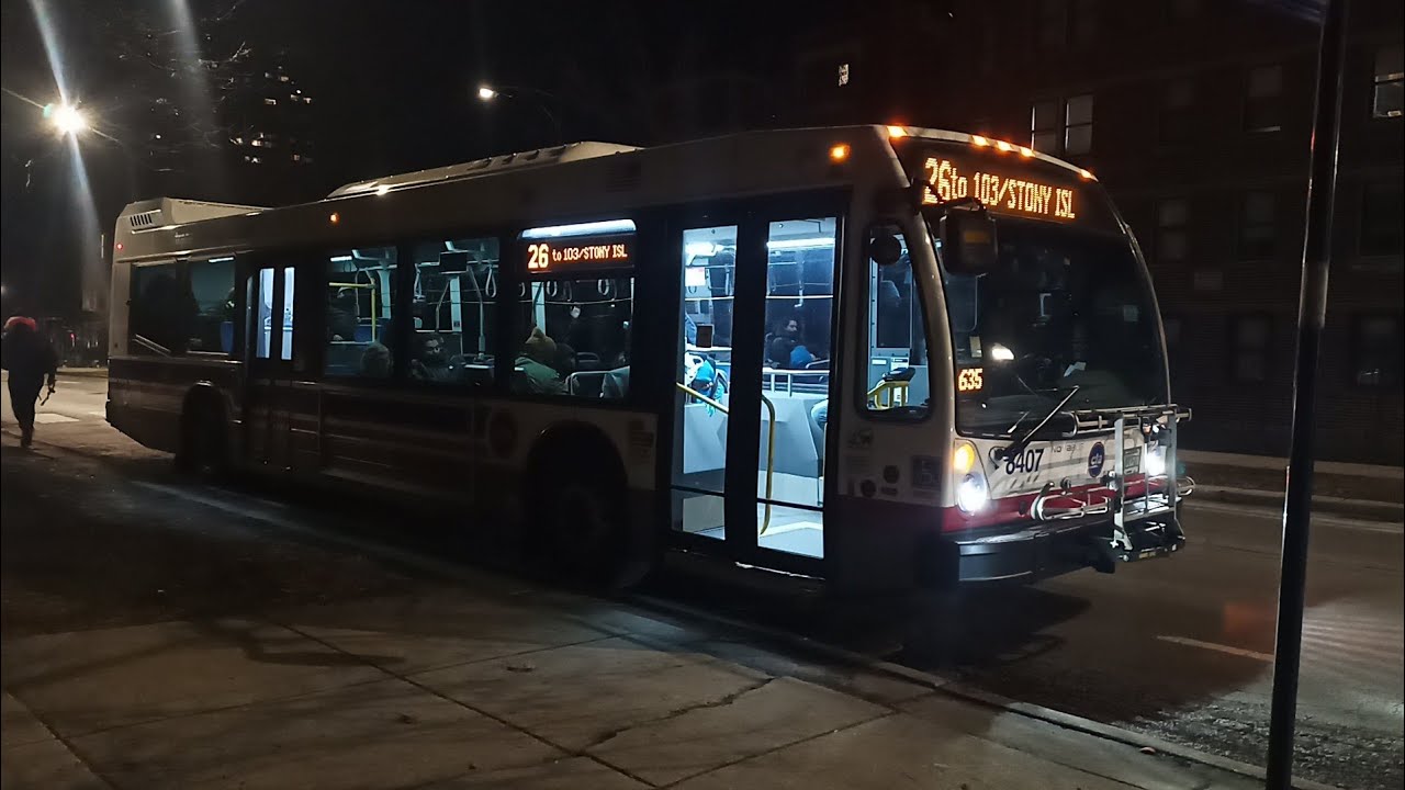 CTA 2022 Nova Bus LFS 8407 On Rt 26 South Shore Express - YouTube