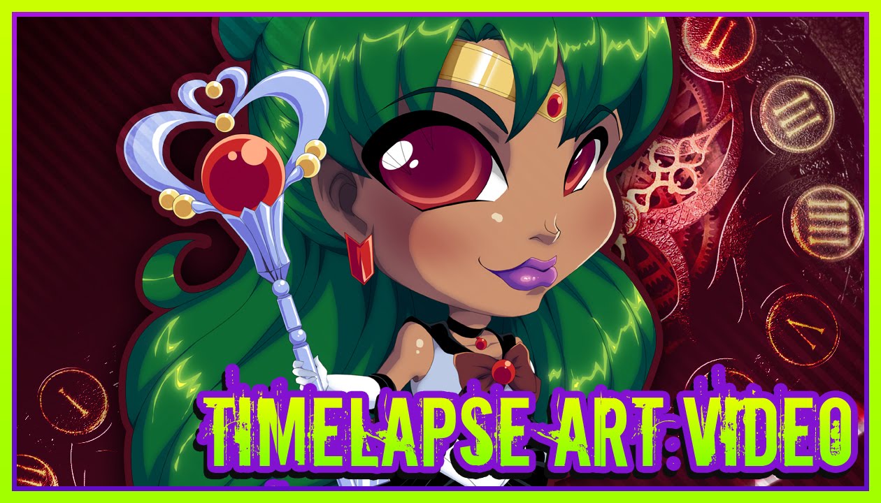 Chibi Colouring Video: Sailor Moon S (Sailor Pluto) - YouTube