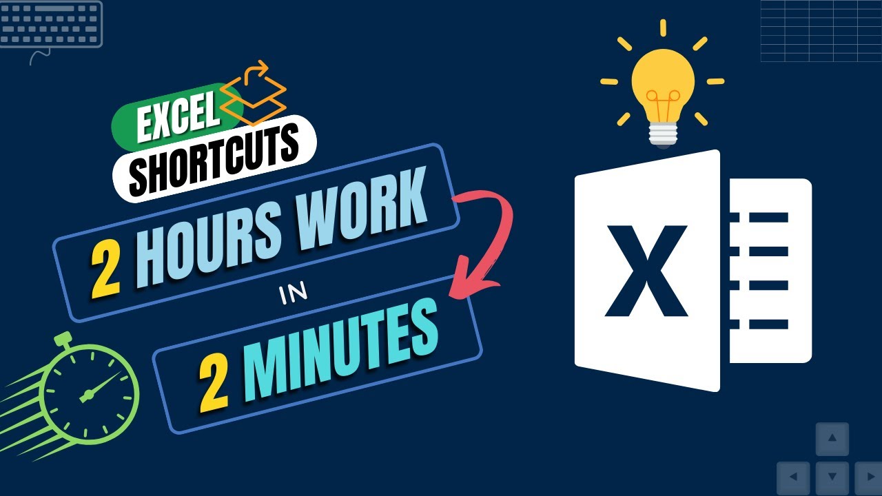 Save HOURS of Work with These 20 Excel Shortcuts 🚀 - YouTube