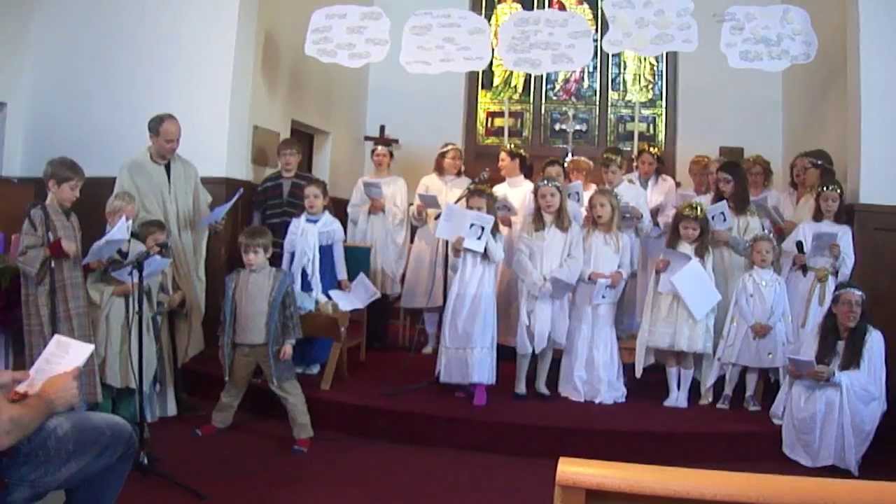 St Ursula's 2013 Nativity Play - The Shepherds come to Bethlehem - YouTube