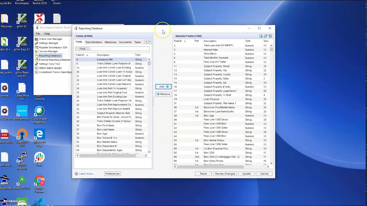 How to add fields to your Encompass Reporting Database - YouTube