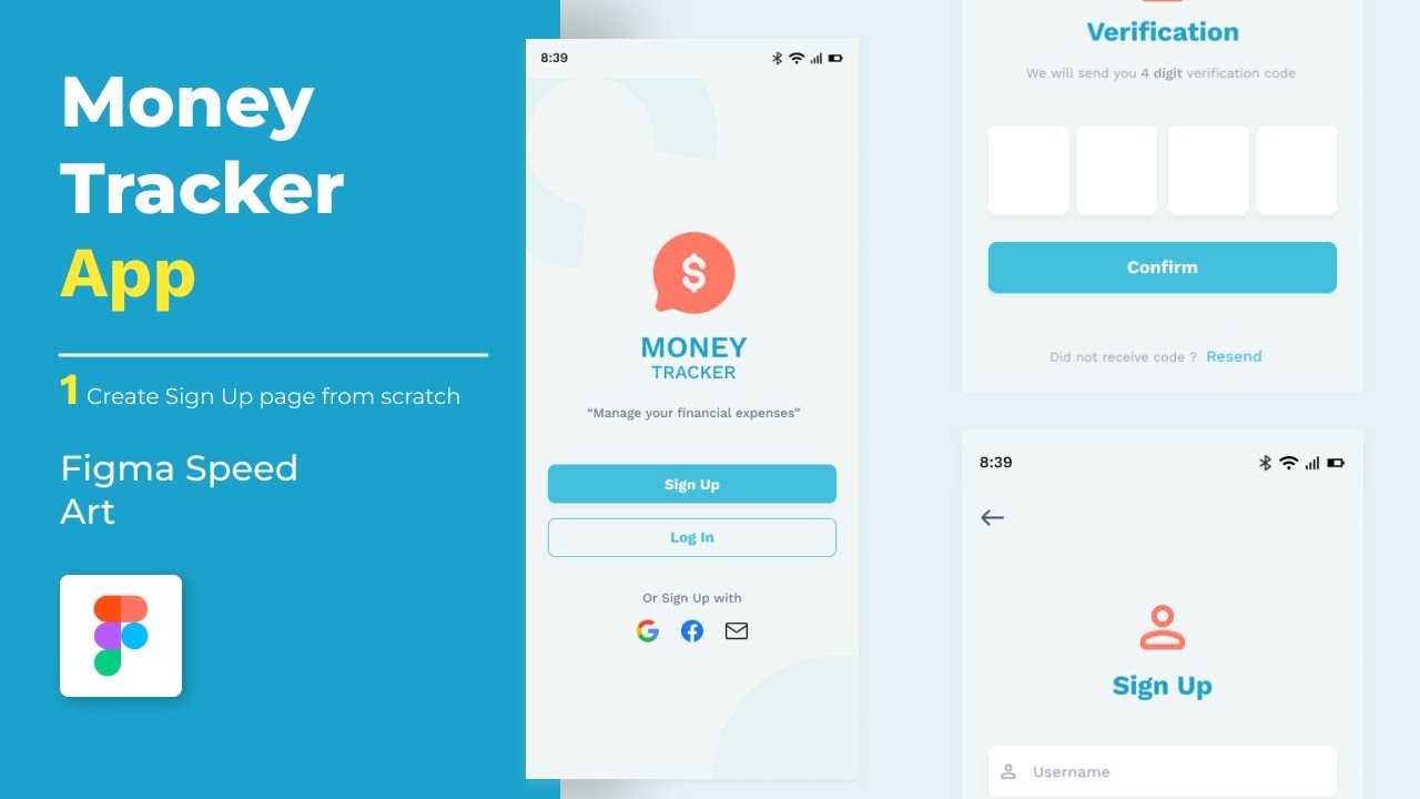 Figma Speed Art #1 | Create Money Tracker App from scratch - YouTube