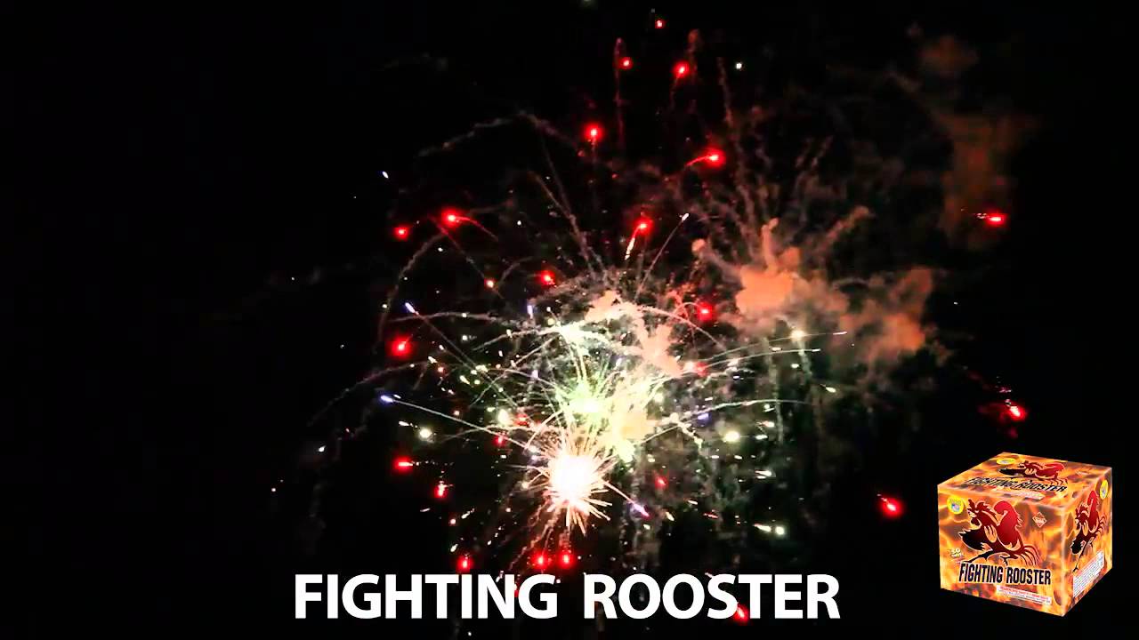 Fighting Rooster 500 gram Cake -- Chillicothe Fireworks - YouTube