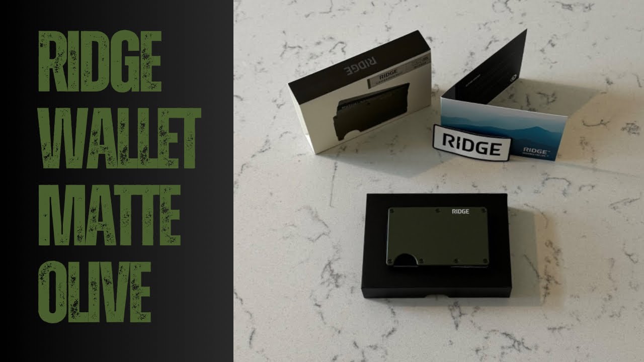 Ridge Wallet Matte Olive Aluminum Cash Strap Unboxing BEST WALLET EDC ...