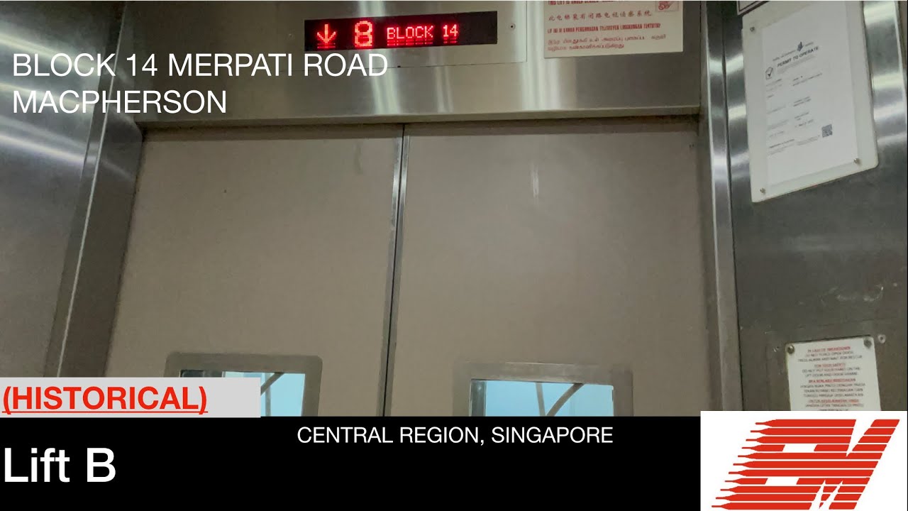 (HISTORICAL) HDB Block 14 Merpati (MacPherson) || EM Elevator (Lift B ...