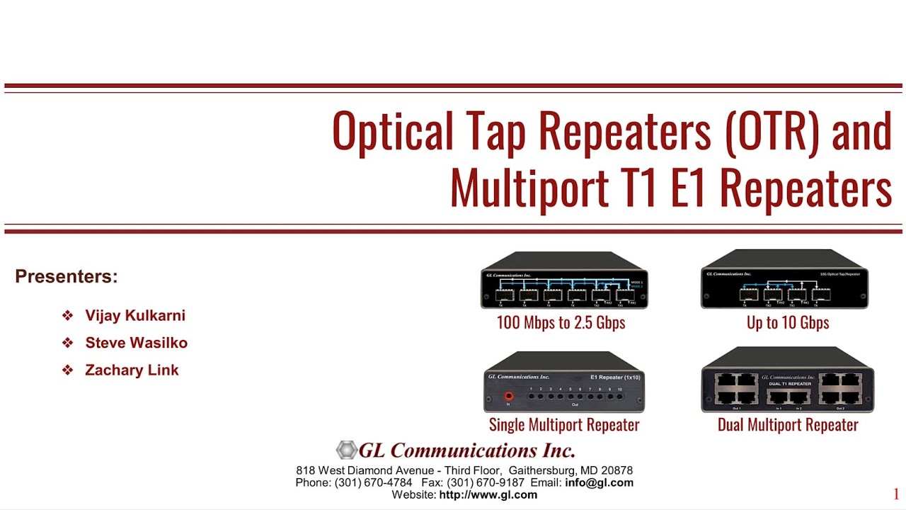 Optical Tap Repeaters and Multi-port T1 E1 Repeaters - YouTube