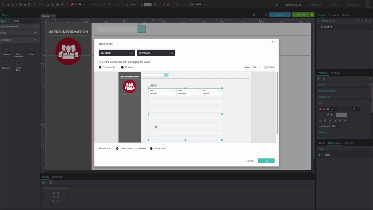 How to sort columns in your data list in your web wireframes - YouTube