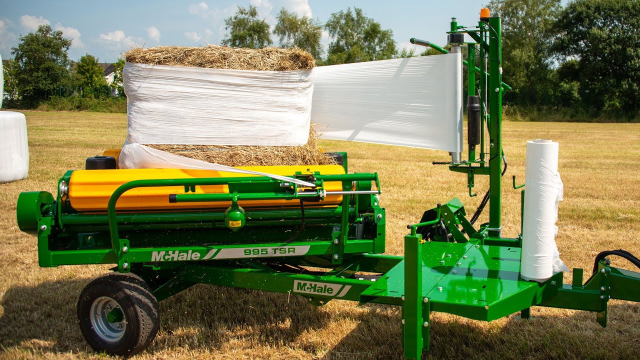 McHale 995 TSR Square and Round Bale Wrapper - YouTube