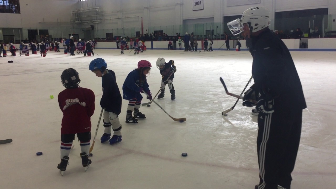 Amherst Hockey Association Try Hockey for Free Day - YouTube