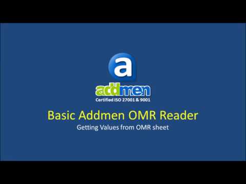Basic Addmen OMR Reader to get values from OMR Sheet - YouTube