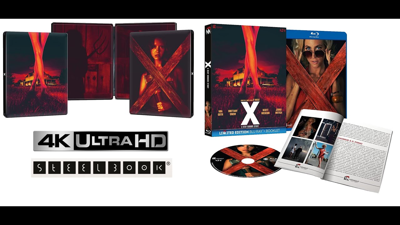 X - SteelBook [4K UHD Italian Midnight Factory Edition + Blu-ray | Mia ...