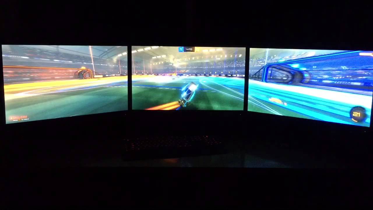 Rocket league triple monitors GTX 970 - YouTube