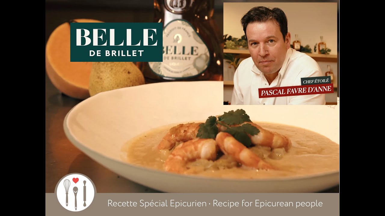 Pumpkin velouté, chestnuts, endives and prawn with BELLE DE BRILLET ...