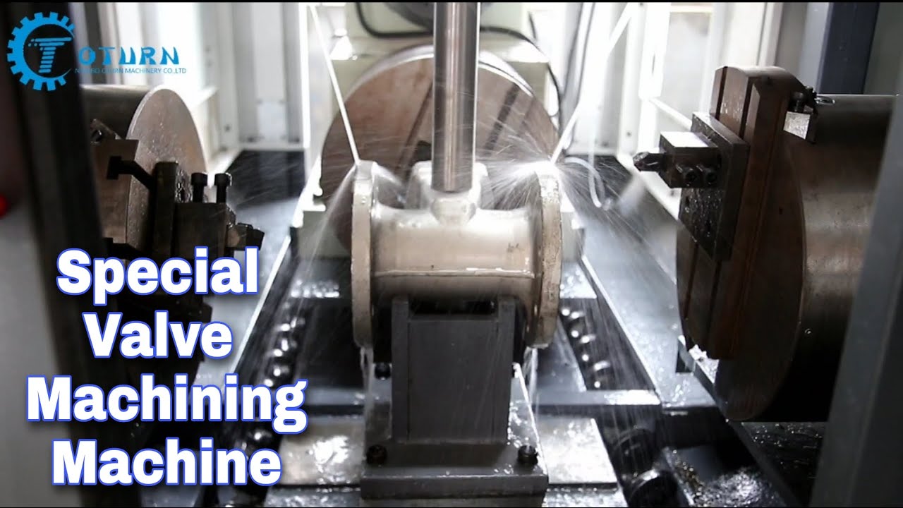 Special Valve Machining Machine - Three Face Turning Lathe - Gate - YouTube