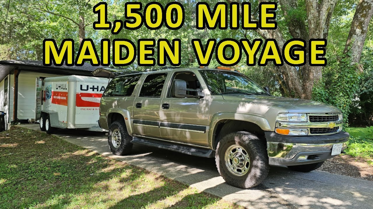 The Quadrasteer Suburban's First Road Trip! This Thing Is A Tank! - YouTube