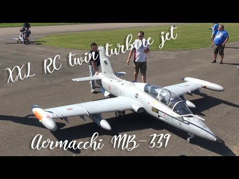 XXL AERMACCHI MB 339 TWIN TURBINE RC JET - YouTube