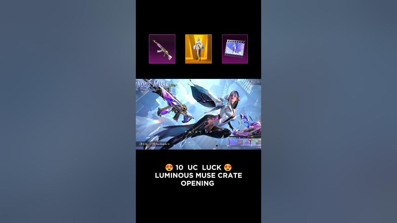 10 UC LUCK 😍 LUMINOUS MUSE CRATE OPENING #pubgmobile #pubg - YouTube