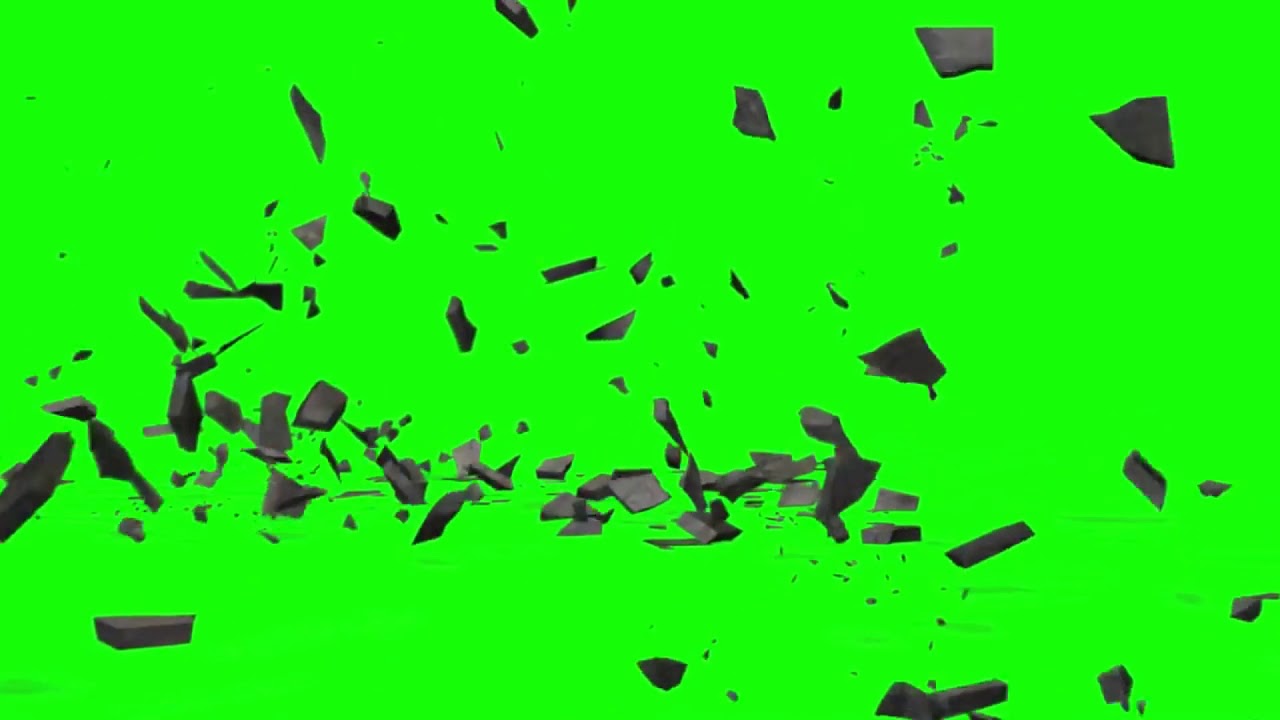 Wall Break Smash Crumble Material Green Screen Chroma Key Effect Pack ...