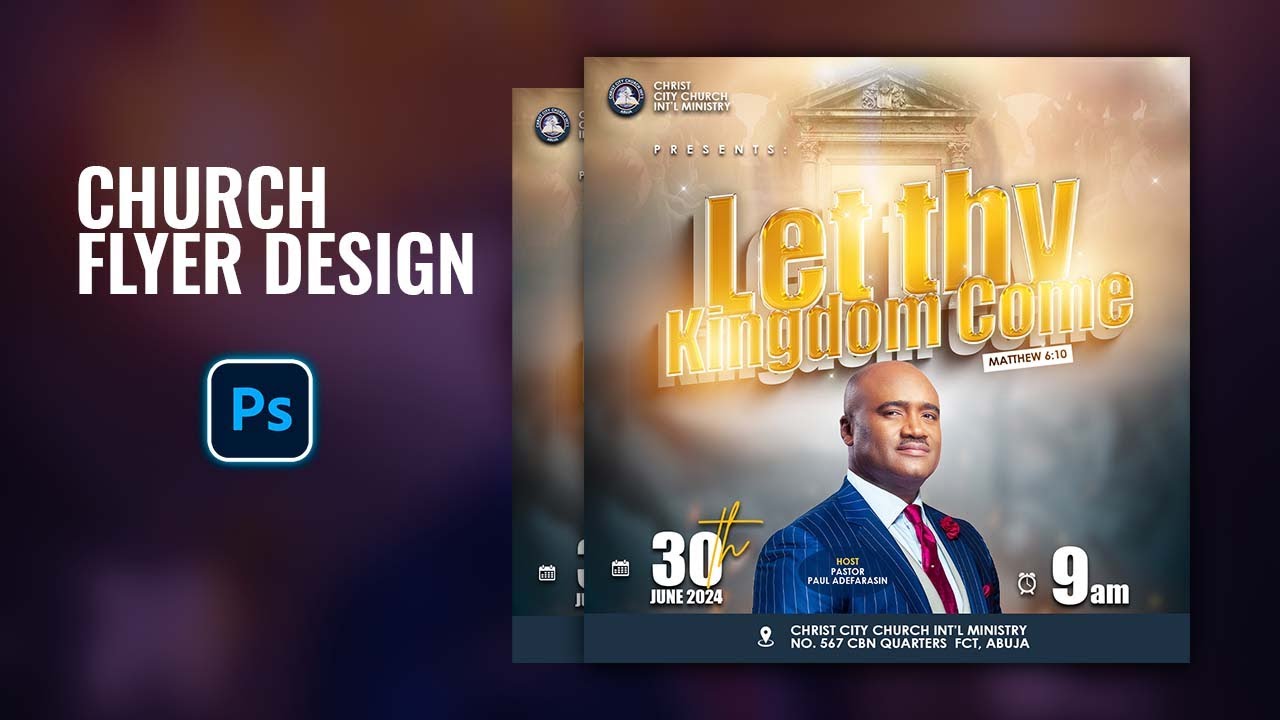 Church Flyer Design | How to Design Church Flyer in Photoshop | Let Thy ...