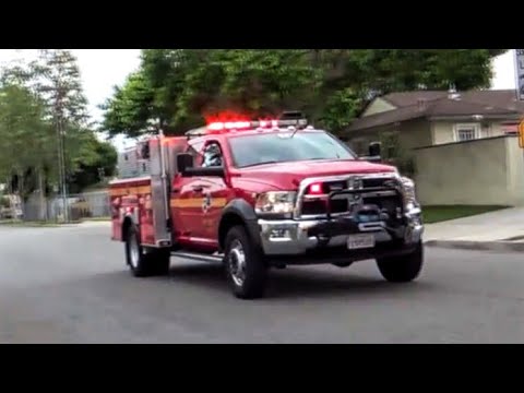 LACoFD New Engine & EST 94 Responding (x2) - YouTube