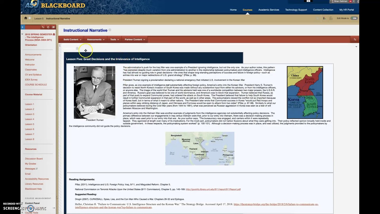 How to turn a Blackboard page into a PDF file - YouTube