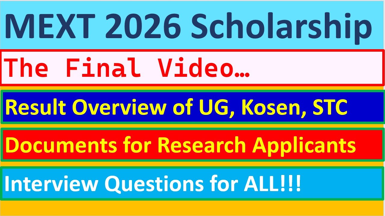 MEXT 2026 Scholarship - Probable Interview questions, Documents to be ...