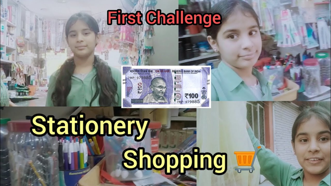 ₹100 Stationery Shopping Challenge 🛒 / Stationery Challenge/Budget ₹100 ...