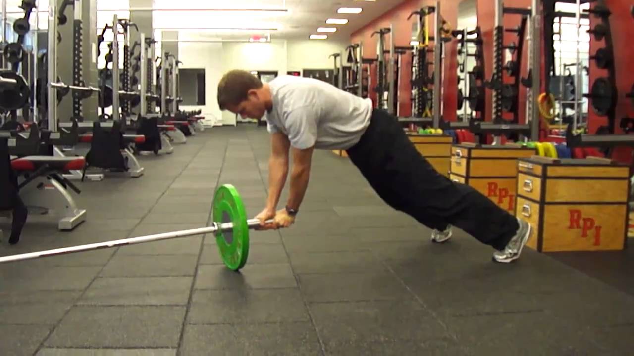 Prone Landmine Anti-Rotation Rolls - YouTube