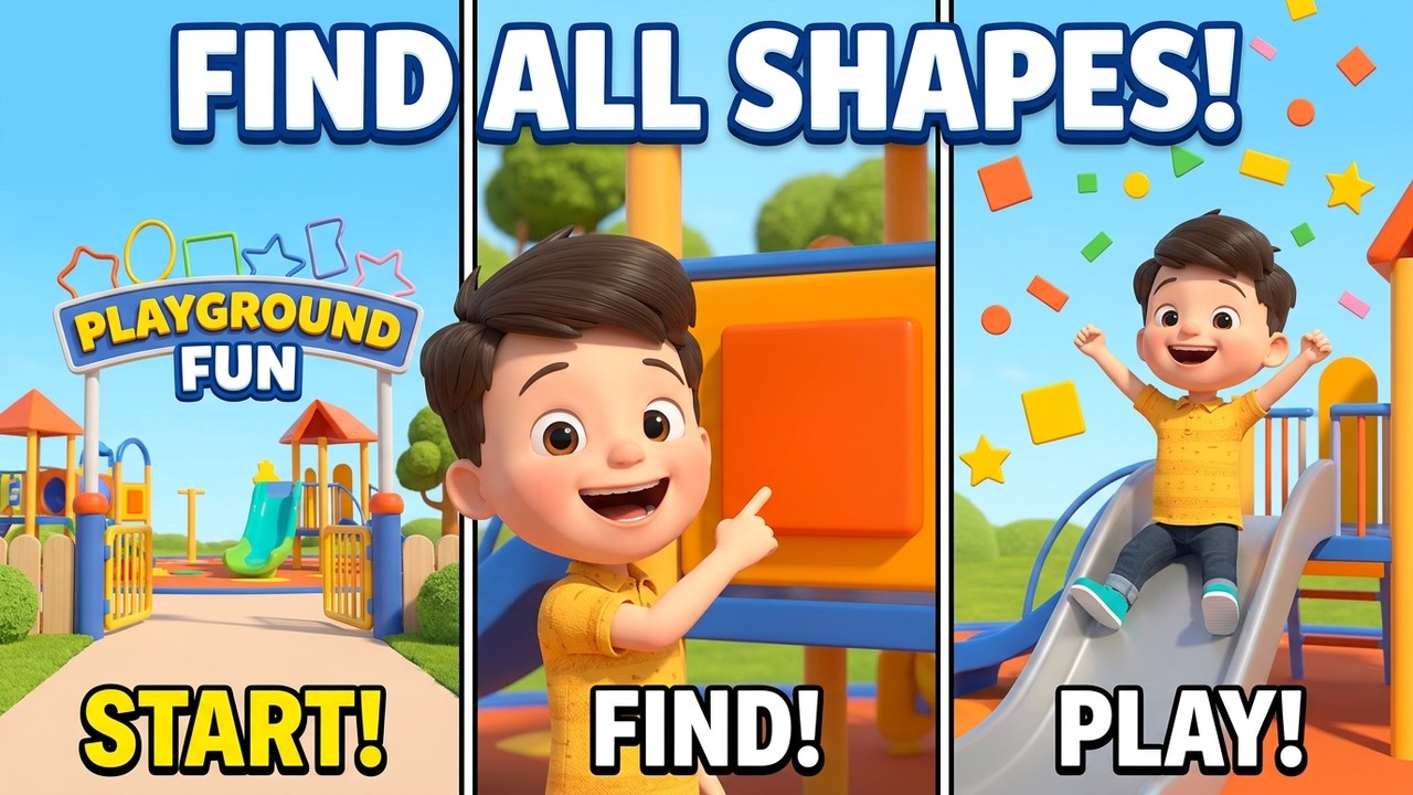 Find the Shapes at the Playground! Learn Shapes and Preschool Fun for ...
