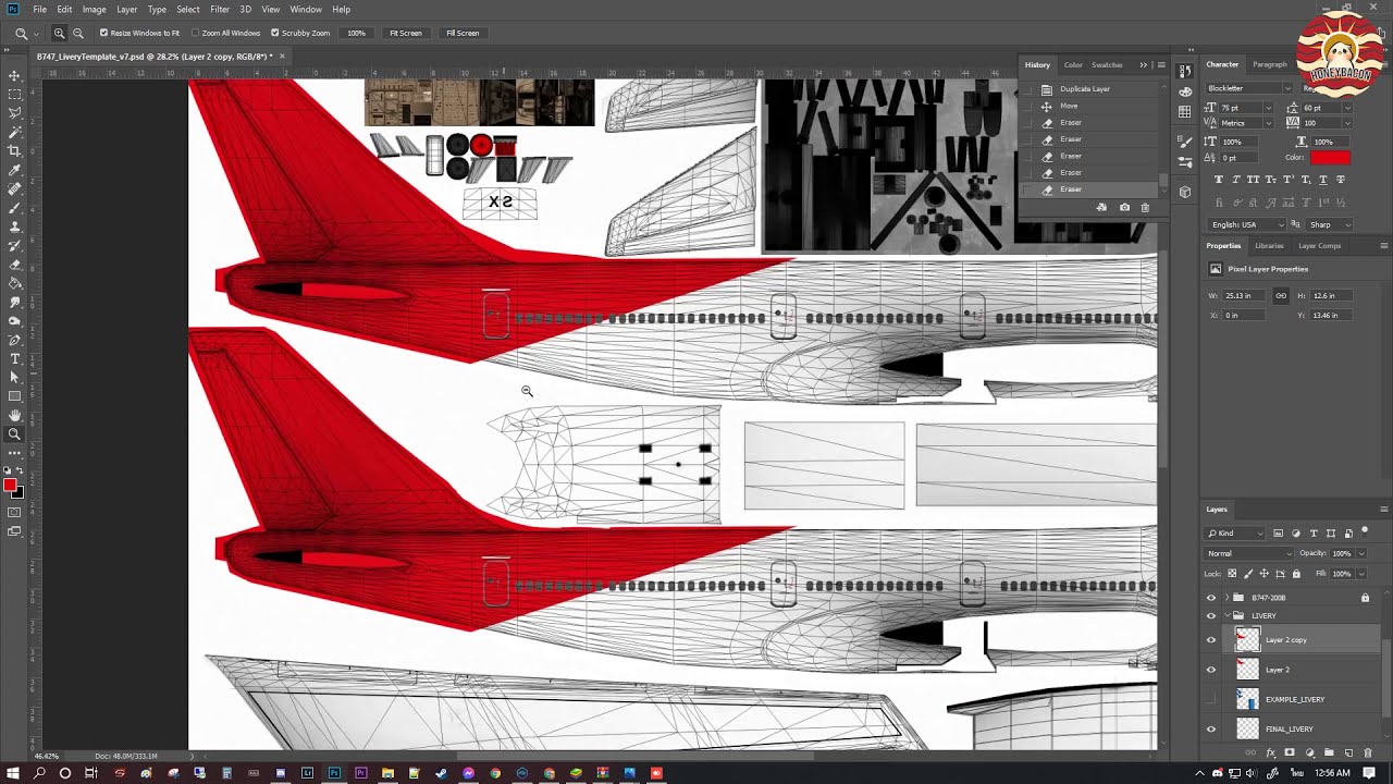 RFS : How to custom livery B747-400 - YouTube