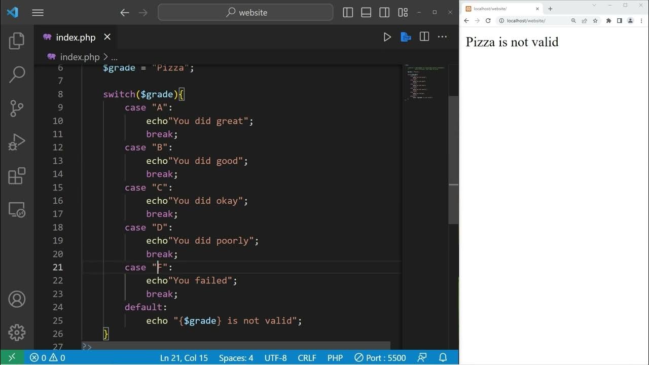 PHP switches explained - YouTube
