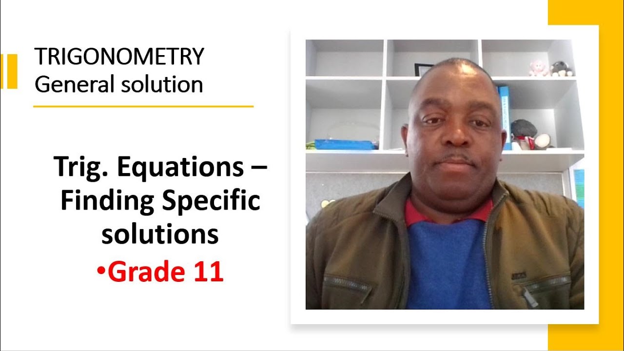 Mr Sops Maths: Grade 11 Trig Equations - specific solutions - YouTube