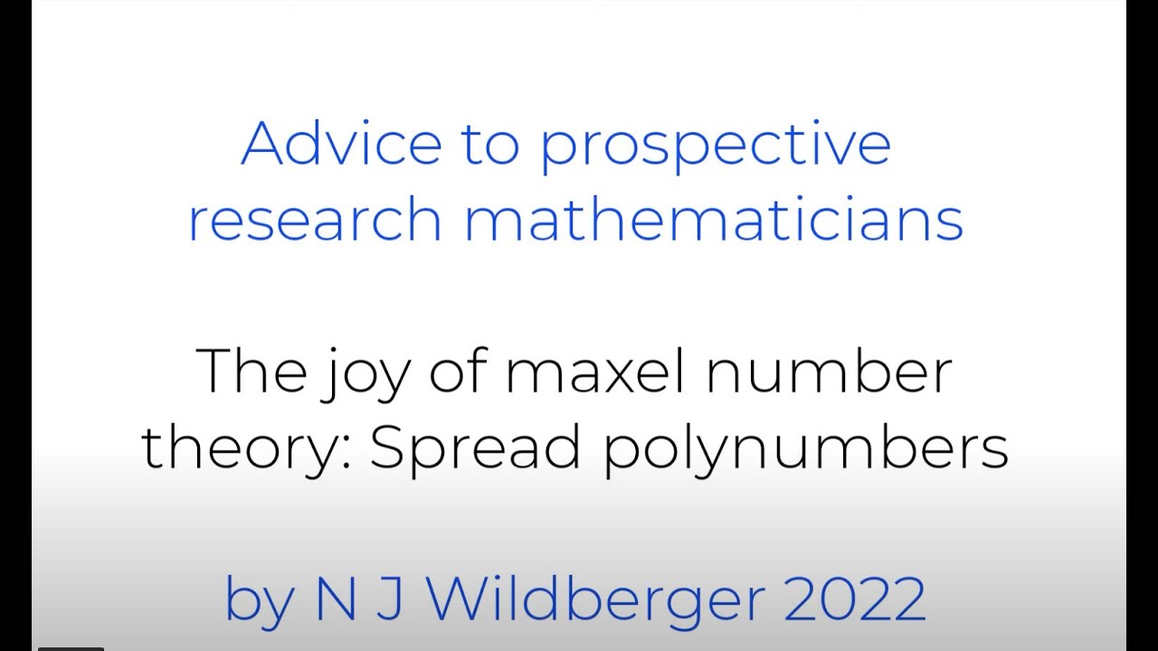 The joy of maxel number theory: Spread polynumbers | Advice for Research Maths | Wild Egg Maths ...