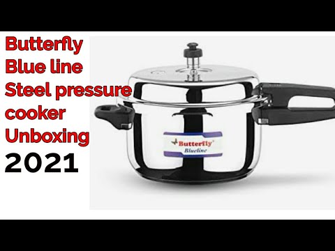 Butterfly Blue line stainless steel pressure cooker||Unboxing with some ...