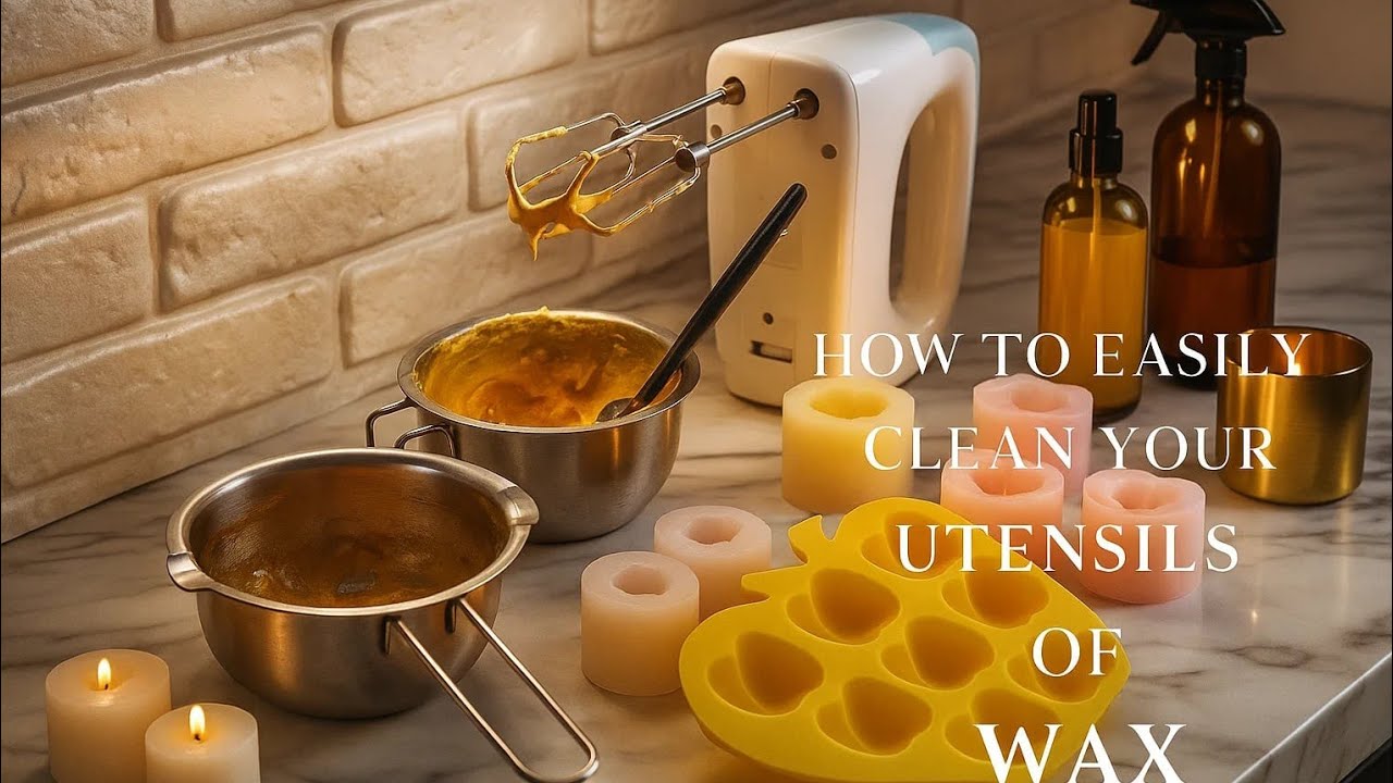 How To Easily Clean Your Utensils And Moulds Of Wax! - YouTube