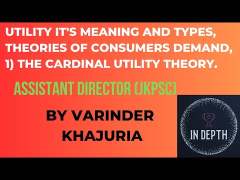Utility it's Meaning and Types| Theories of Consumers Demand|The ...