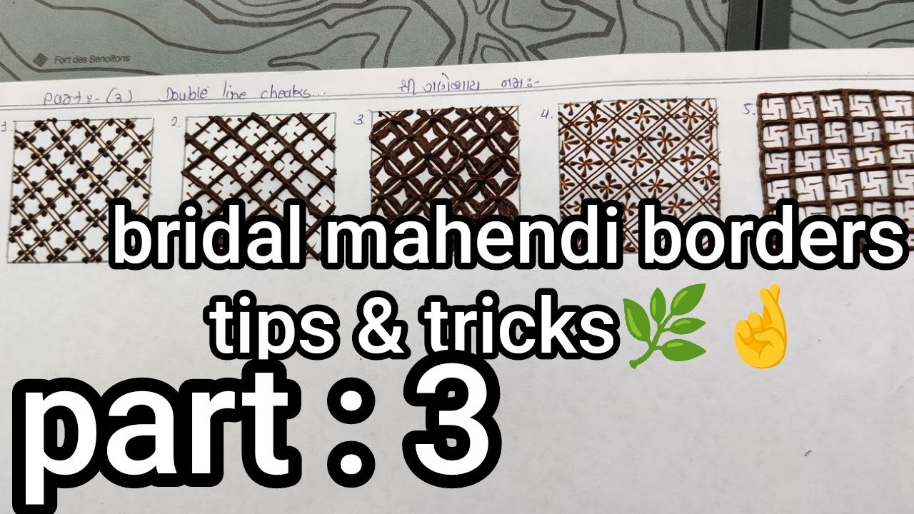 Bridal Mehndi Borders Part -3| Mehndi Tutorial I Easy and Simple ...