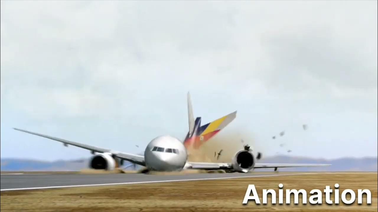 Asiana Airlines Flight 214 Crash - Animation vs Real Life - YouTube