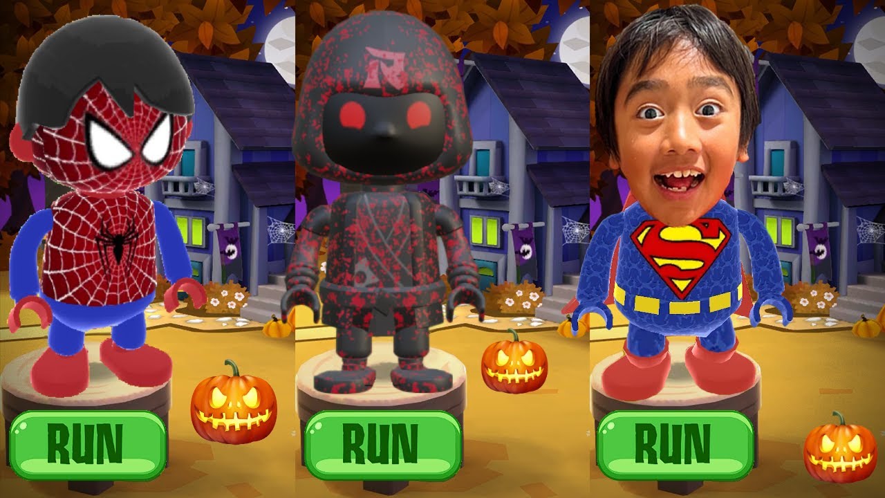 Ryan's World Heroes vs Ninja.exe Challenge Halloween Edition! - YouTube