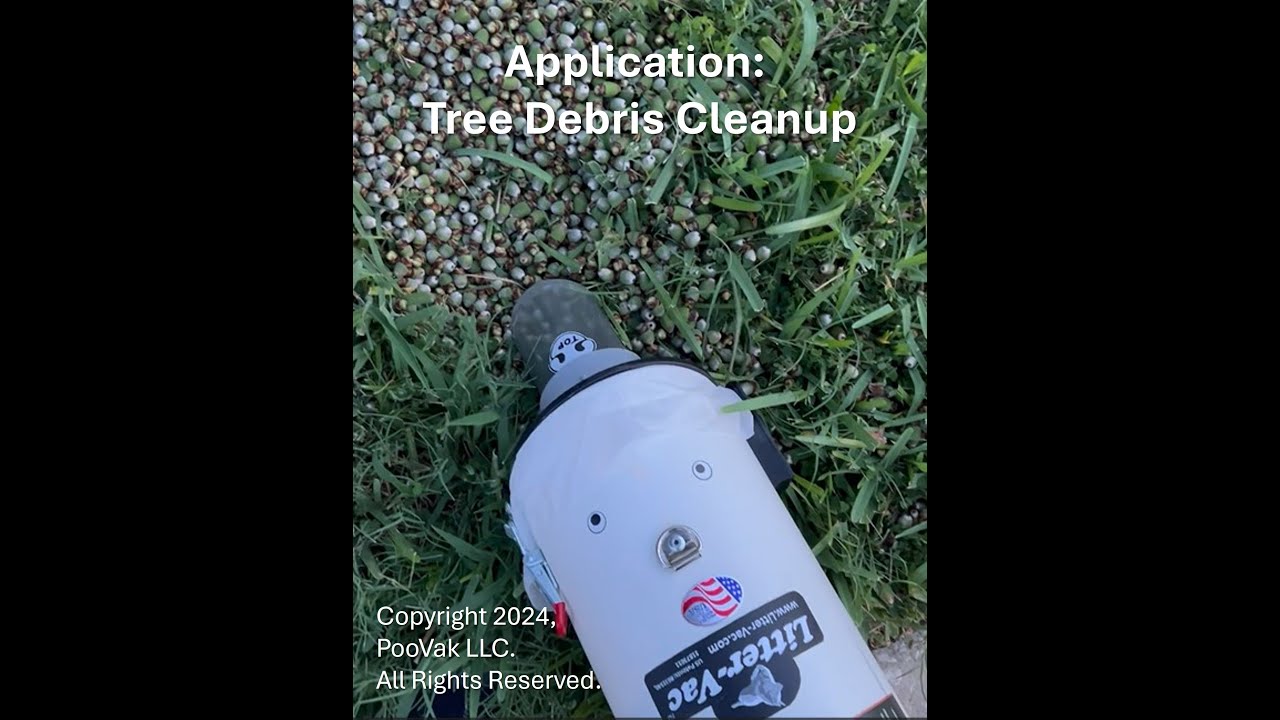 Litter-Vac(TM) vs. Oak Tree Debris - YouTube