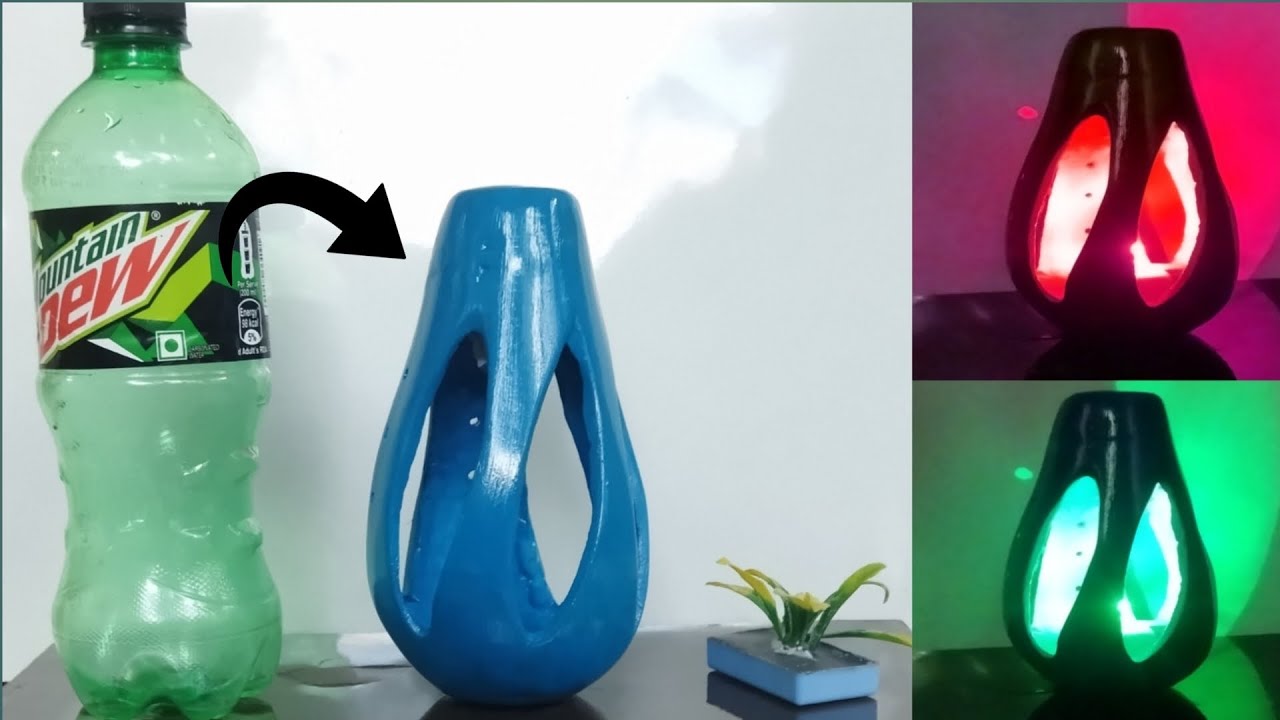 Whitecement table lamp making || Corner table lamp || Gypsum crafts ...