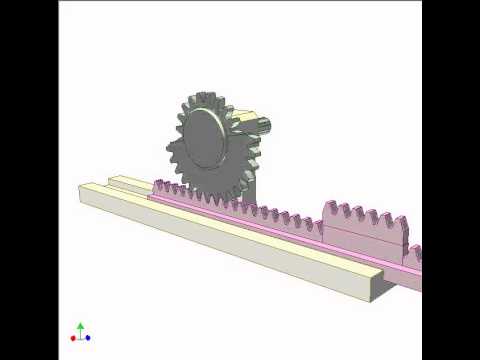Rack pinion mechanism 4e - YouTube