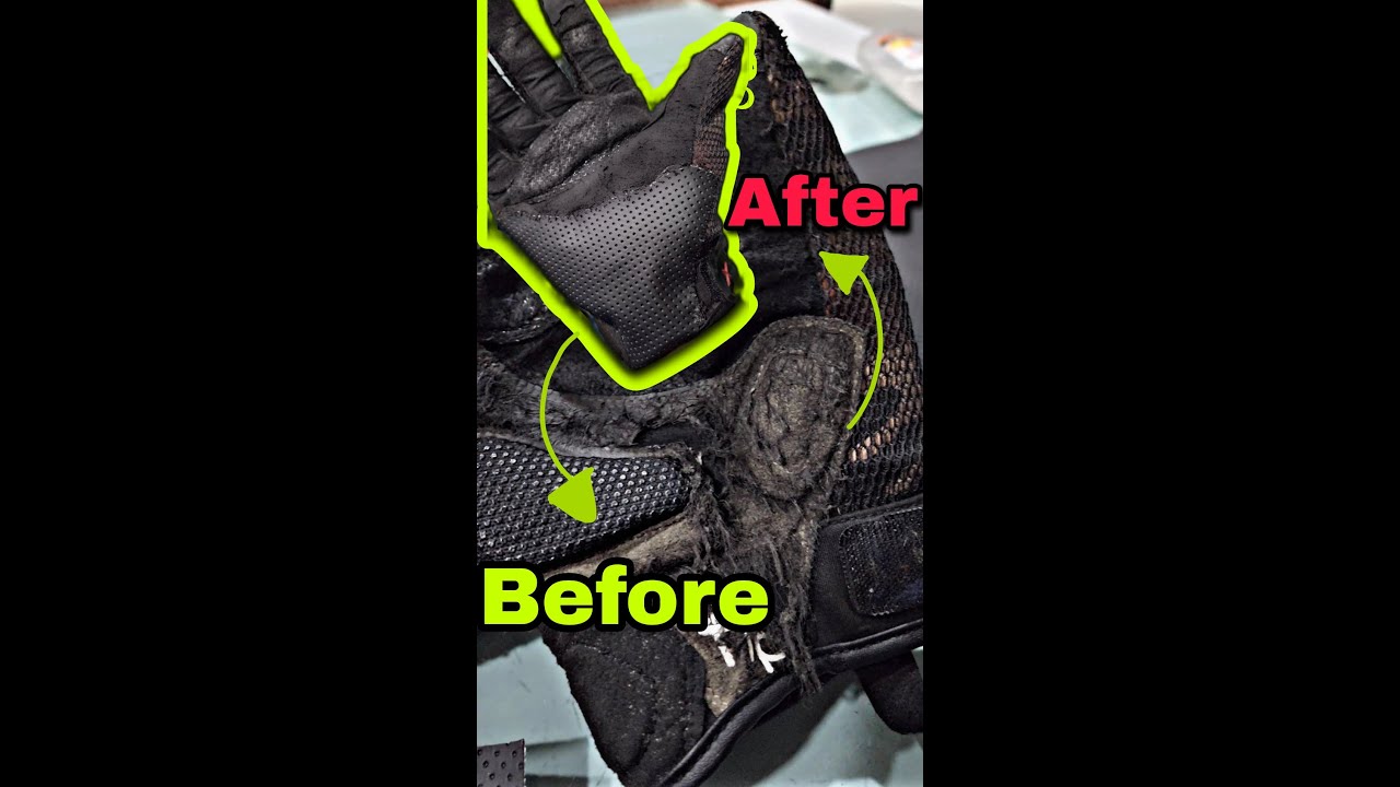 How to repair riding glove at your home easy repair - YouTube