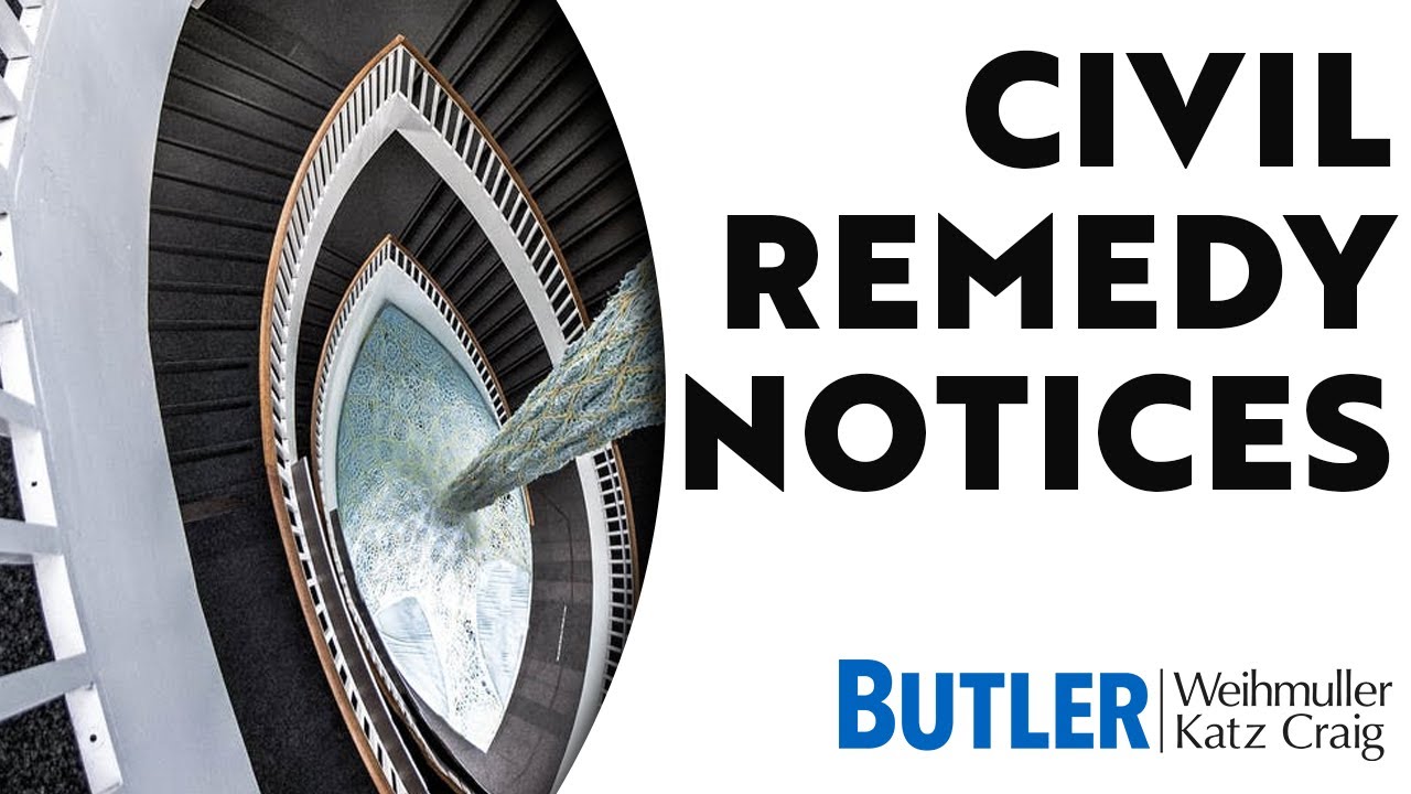 Butler's Thursday Tips #7 | Civil Remedy Notices - YouTube